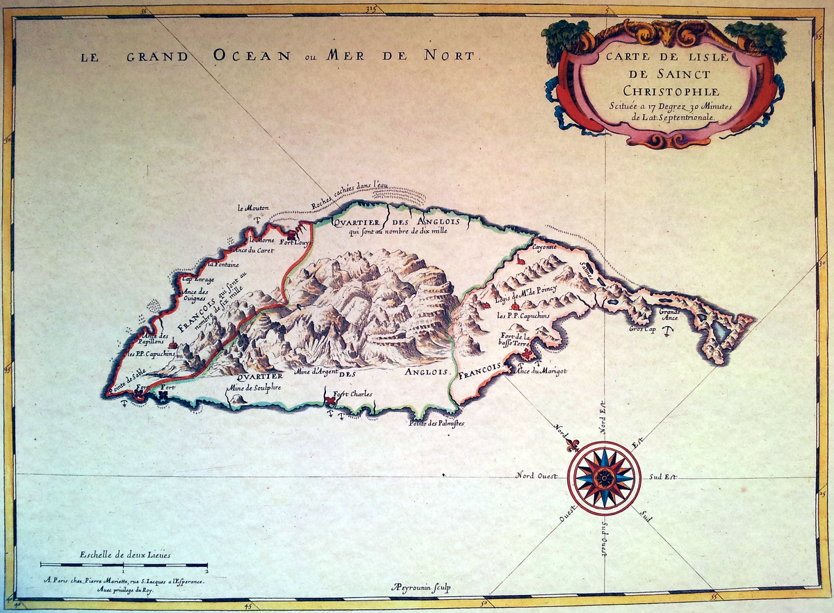 The contract of 1627, the first French settlers in Saint-Christophe and ...